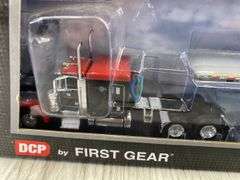 Bush Hog Peterbilt 379 Tractor W/Transcraft Step Deck Trailer & 2 Bush ...