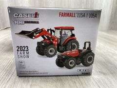 Case IH 115A/105A Set, 1/64, 2023 Farm Show, 100 Yrs. Farmall, Ertl, Original Shipping Box ...