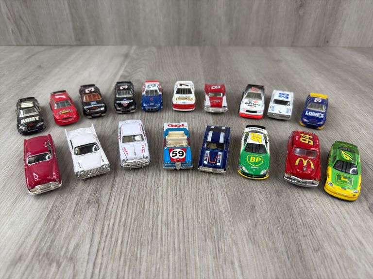 18 NASCAR 1/64 Race Cars-Dale Earnhardt, Chad Little, Lee Petty ...