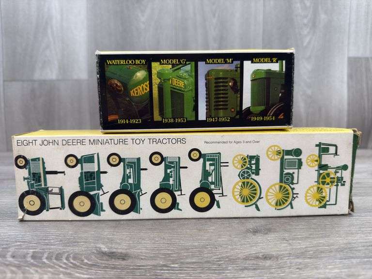 John Deere 8 Piece Miniature & 4 Piece Historical Tractors Sets, 1/64 ...
