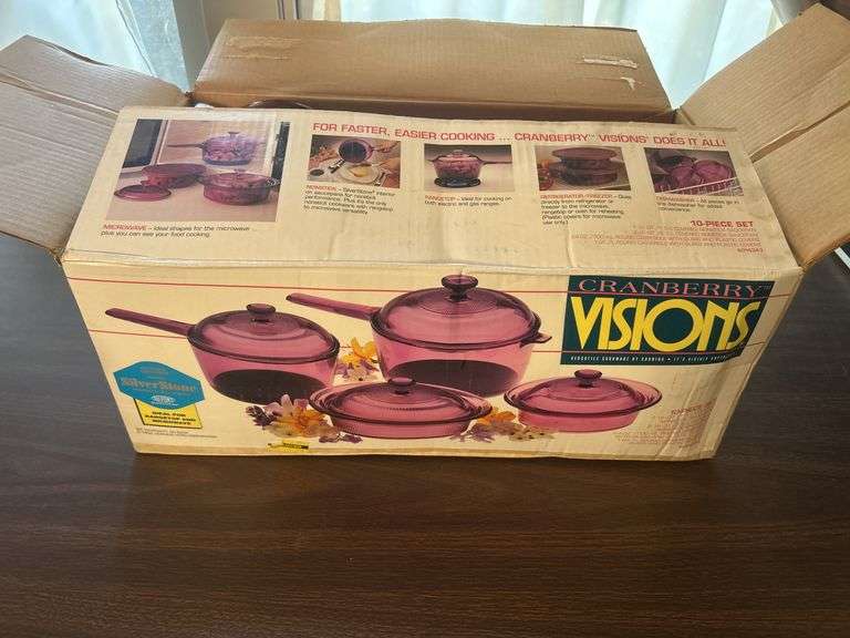 Visions Cranberry Cookware, NIB - United Edge Real Estate & Auction