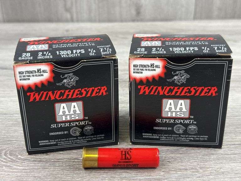 Winchester 28 Gauge AA HS Super Sport Sporting Clays Shells, 2 3/4”, 3/ ...