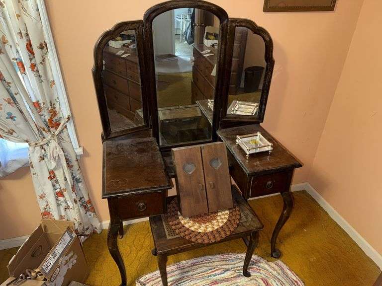 Dressing Table-38”Wx19”Dx57”H, Wood Cabinet - United Edge Real Estate ...