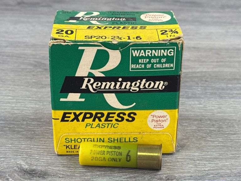 Remington 20 Gauge Express Power Piston Shotgun Shells-2 3/4”, 6 Shot ...