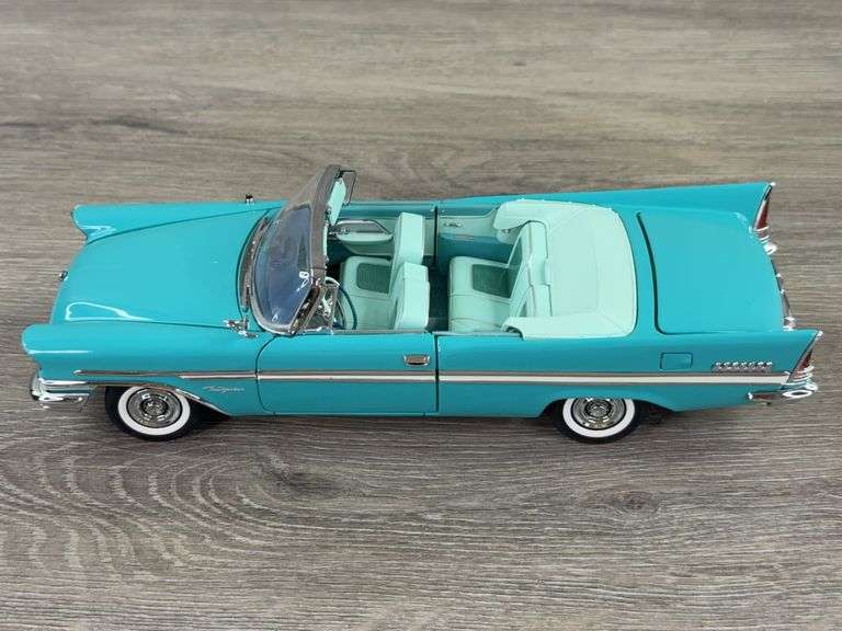 1957 Chrysler New Yorker Convertible, Indian Turquoise, 1/24, Danbury ...