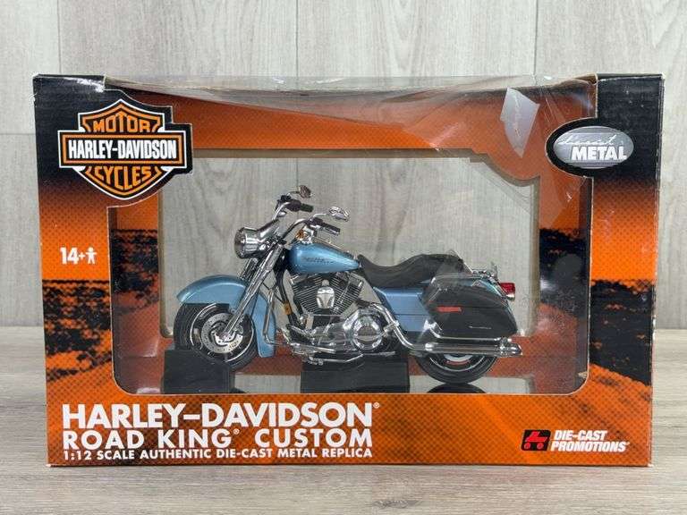 Harley Davidson Road King Custom Motorcycle, 1/12, Die-Cast Promotions ...