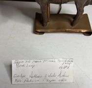 Copper Donkey/Burro Table Lamp With Glass Shade - United Edge Real ...