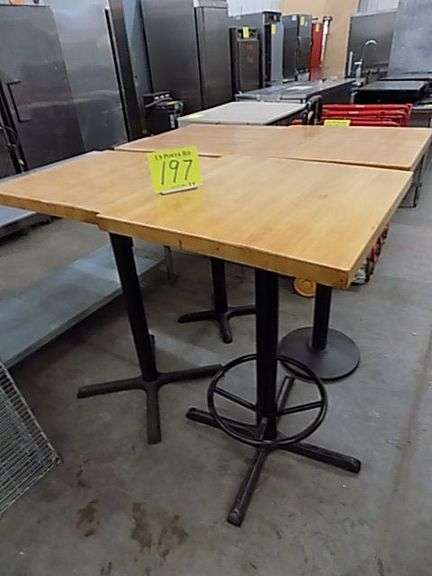 Oak Plank Bar Ht Tables - US Power Bid