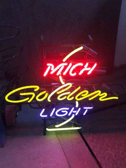 Neon Michelob Golden Light Sign - US Power Bid