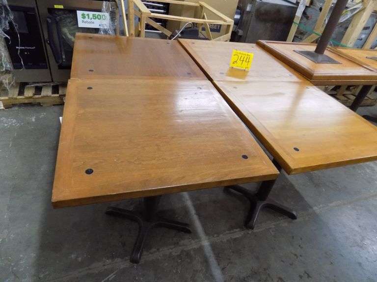 4 HD Base Hard Wood Tables - US Power Bid