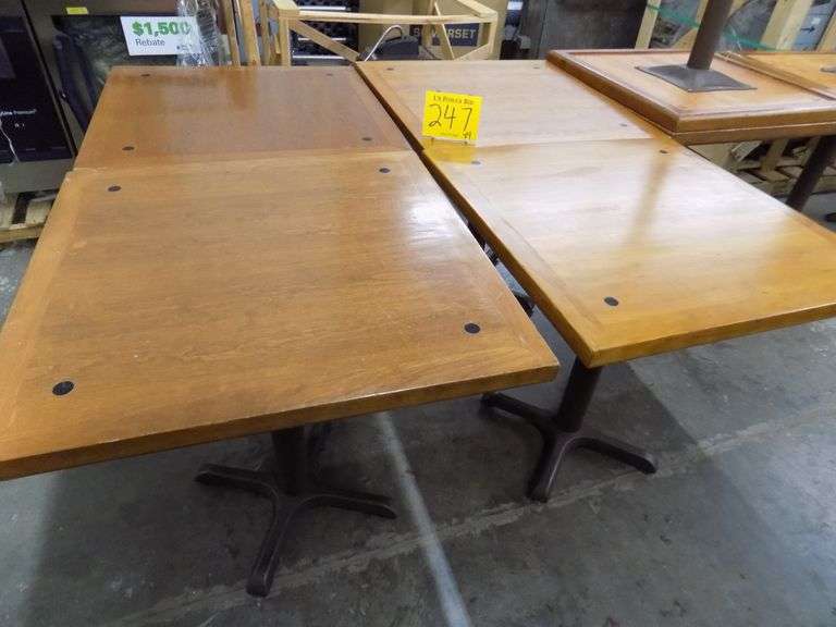 4 HD Base Hard Wood Tables - US Power Bid