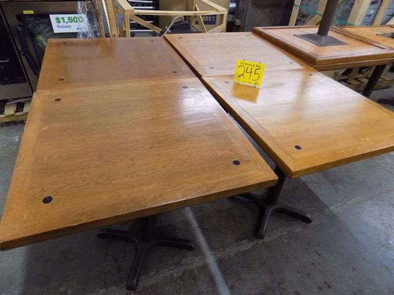 4 HD Base Hard Wood Tables - US Power Bid