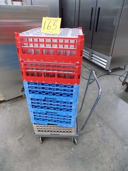 Lakeside Dishwasher Cart w/ Fluted Tumblers - US Power Bid