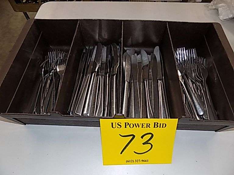 Flatware Organizer W/Forks & Table Knives - US Power Bid