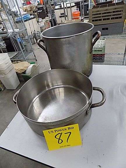 Two SS Stock Pots Assorted Sizes - US Power Bid