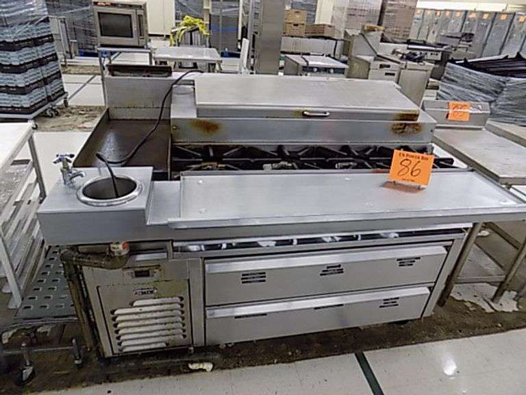 Jade Nat Gas Griddle, Range , Refrig Prep Station - US Power Bid