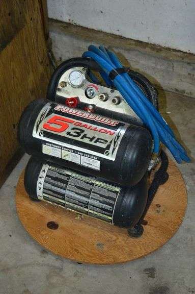 Powerbuilt 5 Gal Electric Air Compressor - Shackelton Auctions Inc.