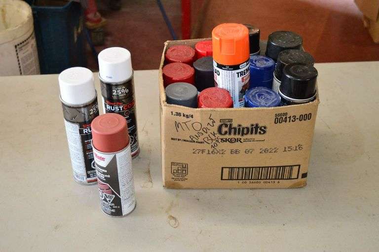 Box of Spray Paint - Shackelton Auctions Inc.