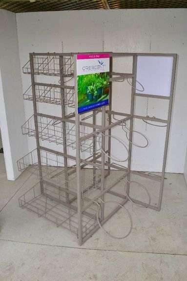 Metal Commercial 4-Sided Display Rack - Shackelton Auctions Inc.
