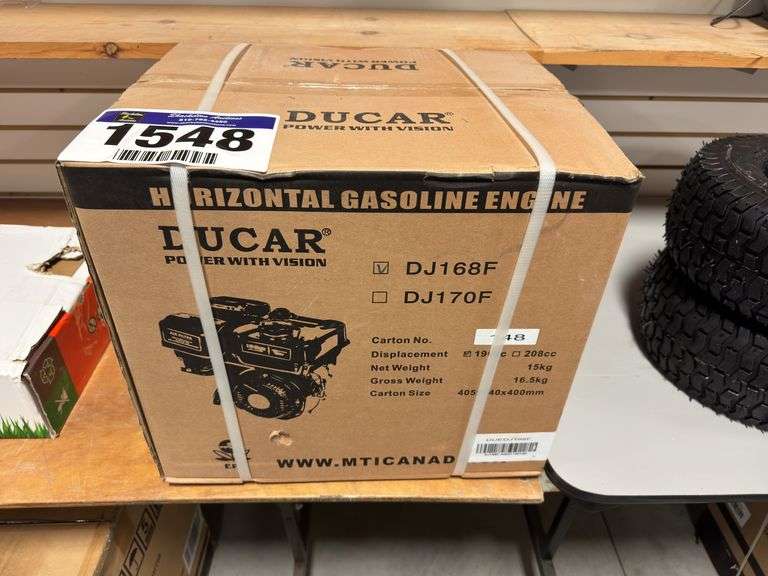 NEW DUCAR 196CC ENGINE - Shackelton Auctions Inc.