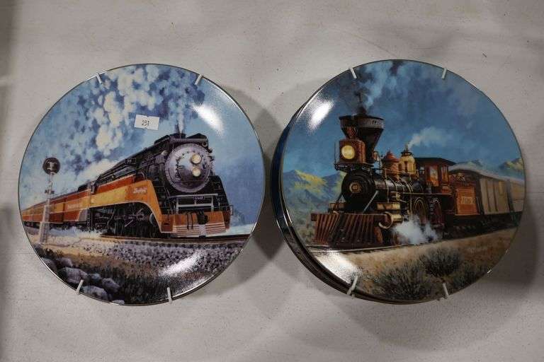 GROUP OF LOCOMOTIVE COLLECTOR PLATES - Shackelton Auctions Inc.