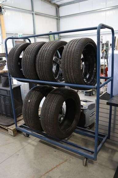 ROLLING TIRE RACK - Shackelton Auctions Inc.
