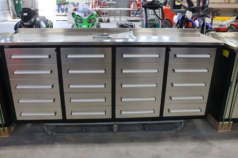 STEELMAN 7' STAINLESS STEEL GARAGE CABINET WORKBENCH - Shackelton ...