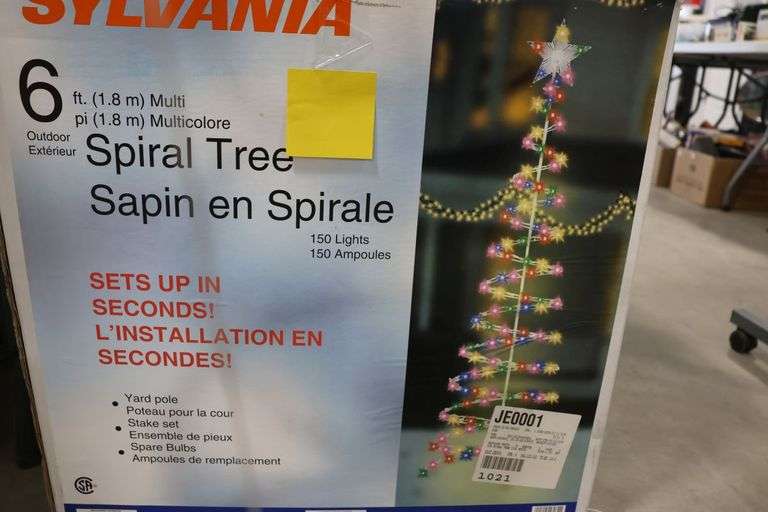 SYLVANIA SPIRAL LIGHTED TREE - Shackelton Auctions Inc.