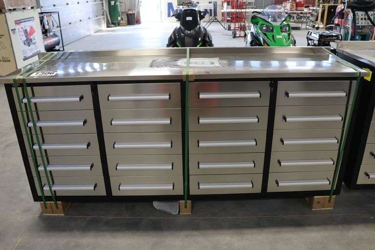 STEELMAN 7' STAINLESS STEEL GARAGE CABINET WORKBENCH - Shackelton ...