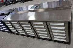 STEELMAN 10' STAINLESS STEEL GARAGE WORKBENCH - Shackelton Auctions Inc.