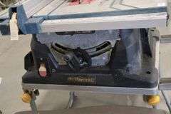 MASTERCRAFT 10" TABLE SAW WITH ROLLING STAND - Shackelton Auctions Inc.