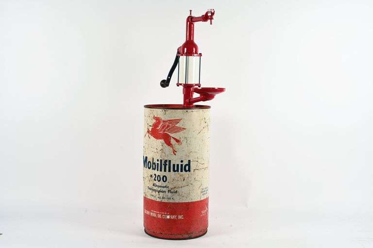 MOBILFLUID 200 ATF U.S. 15 GALLON BARREL WITH HAND PUMP - Shackelton ...