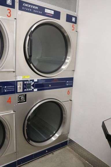 DEXTER T-50X2 STACK DRYER EXPRESS 50LB COIN-OPERATED COMMERCIAL GAS ...