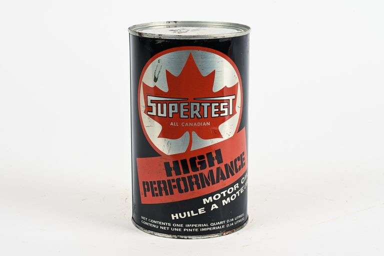 SUPERTEST HIGH PERFORMANCE MOTOR OIL IMP QT CAN - Shackelton Auctions Inc.