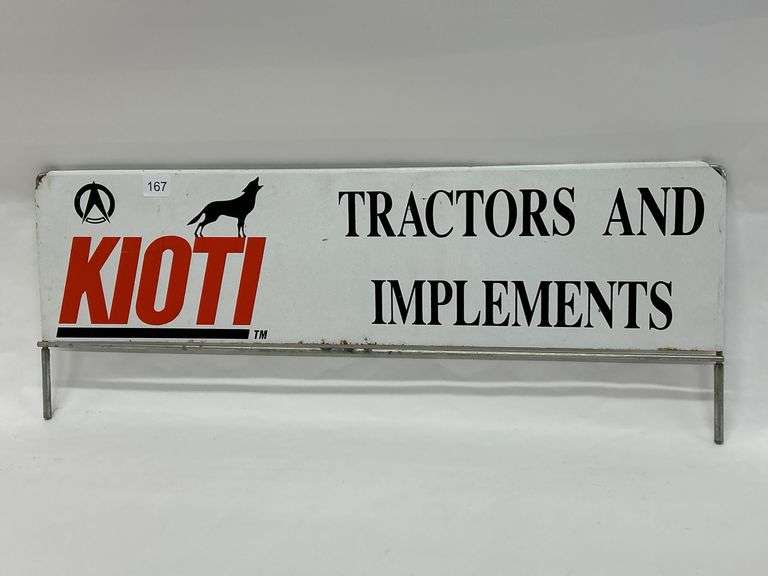 KIOTI TRACTOR AND IMPLEMENTS SST RACK SIGN - 24"X9" - Shackelton ...