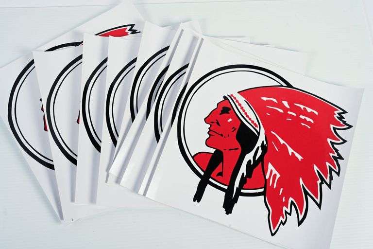 10 RED INDIAN DECALS - Shackelton Auctions Inc.