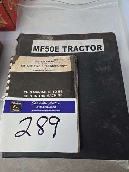 MASSEY FERGUSON 50E 4WD LOADER TRACTOR - Shackelton Auctions Inc.