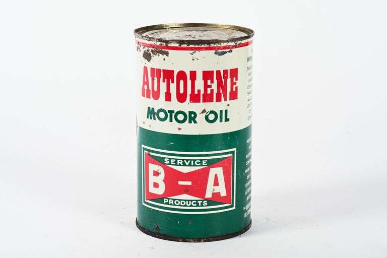 B-A AUTOLENE MOTOR OIL IMP QT CAN - Shackelton Auctions Inc.