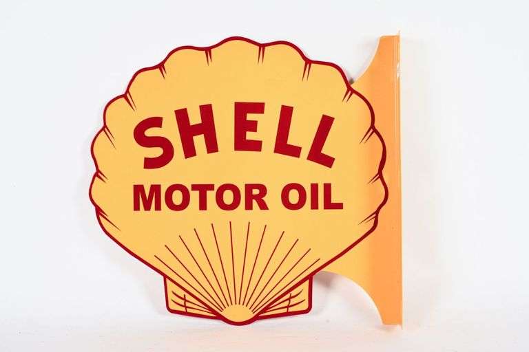 MODERN SHELL MOTOR OIL DSP FLANGE SIGN - Shackelton Auctions Inc.
