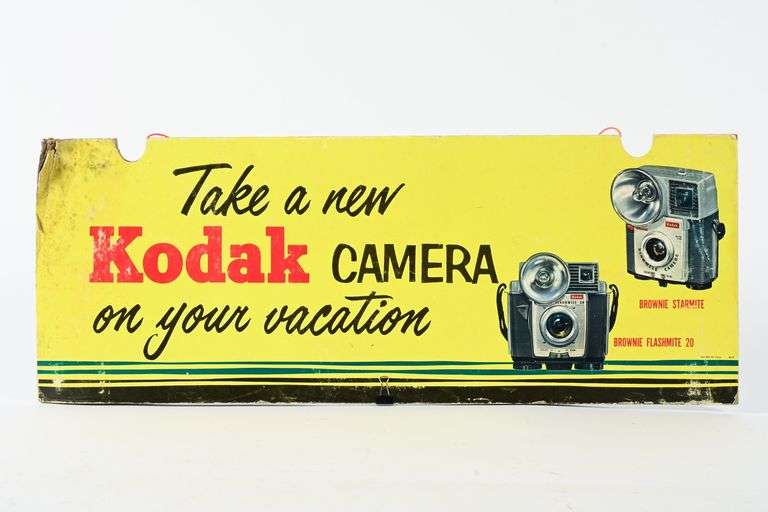 KODAK FILM D/S CARDBOARD HANGER SIGN - Shackelton Auctions Inc.