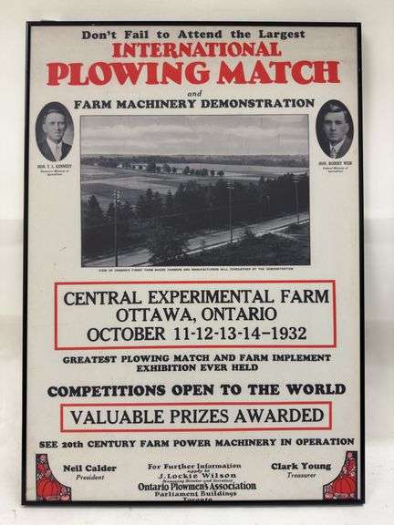 REPRODUCTION 1932 IPM PLAQUE BOARD 21"X30" - Shackelton Auctions Inc.