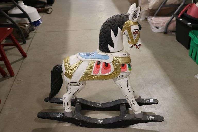 DECORATIVE ROCKING HORSE - 27"X8"X25" - Shackelton Auctions Inc.