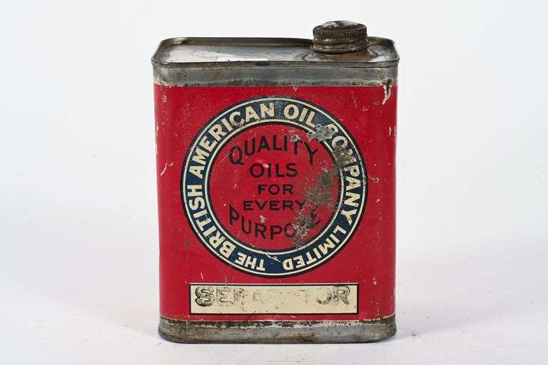 EARLY B-A SEPARATOR OIL IMP 1/4 GALLON CAN - Shackelton Auctions Inc.
