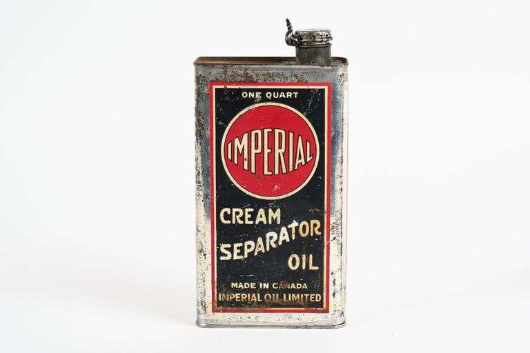 IMPERIAL RED BALL CREAM SEPARATOR OIL IMP QT CAN - Shackelton Auctions Inc.