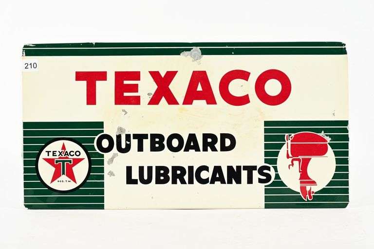 TEXACO OUTBOARD LUBRICANTS SST RACK SIGN - Shackelton Auctions Inc.