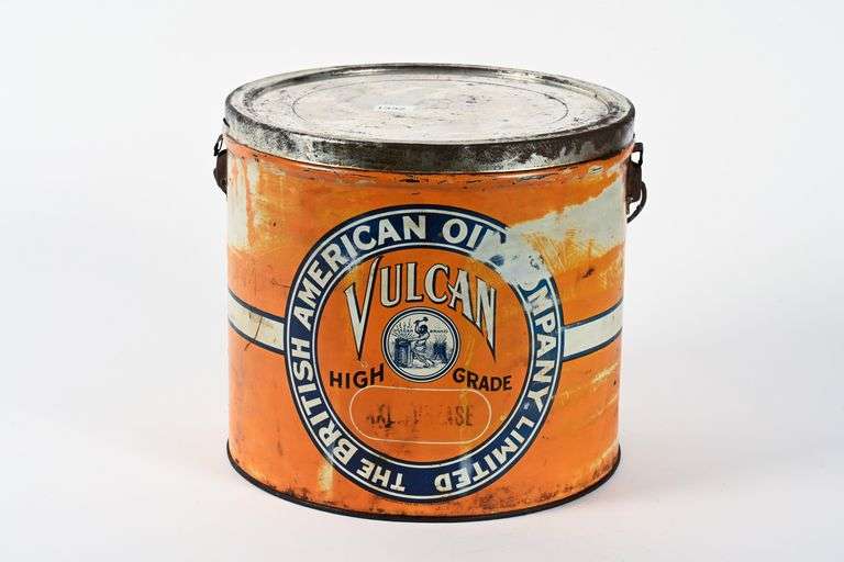 EARLY B-A VULCAN AXLE GREASE 25 POUND PAIL - Shackelton Auctions Inc.
