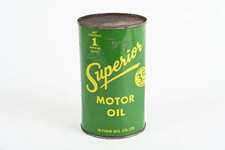 SUPERIOR 35 CENT MOTOR OIL IMP QT CAN - Shackelton Auctions Inc.
