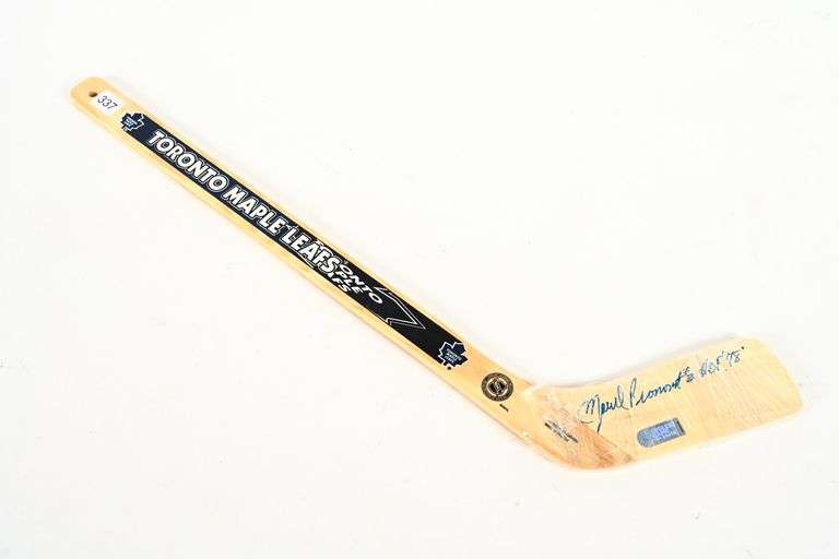 Signed Toronto Maple Leafs Marcel Pronovst Mini Hockey Stick Shackelton Auctions Inc