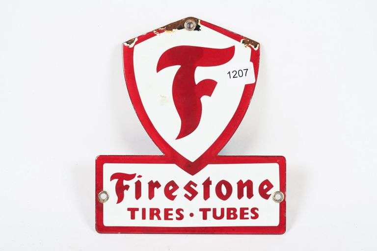 MODERN FIRESTONE TIRES & TUBES SSP SIGN - Shackelton Auctions Inc.