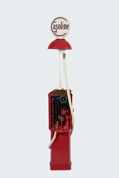 BOWSER RED SENTRY CURBSIDE GAS PUMP -RESTORED - Shackelton Auctions Inc.